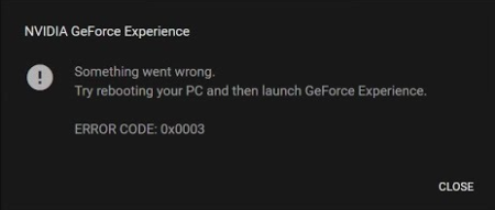 Fix: Geforce Experience Error Code 0x0003 [5 Ways] in 2024