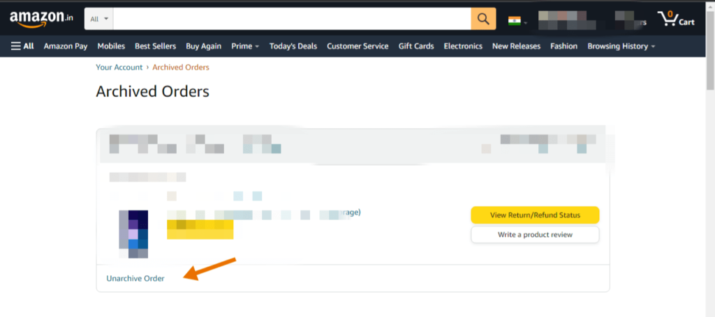 How to Archive Orders on Amazon and View Them