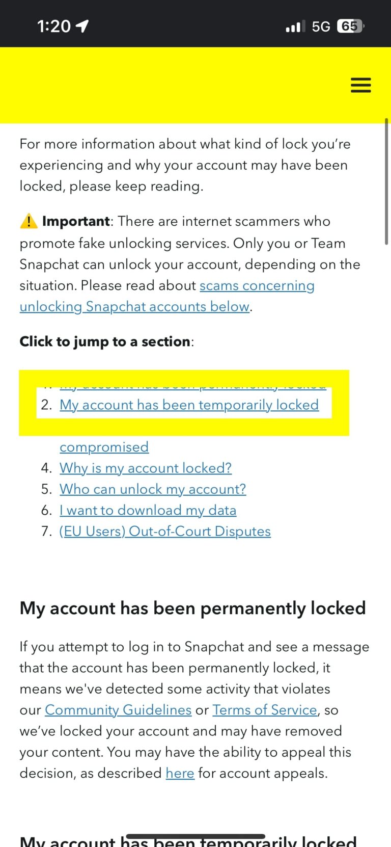How To Unlock Temporarily Locked Snapchat Account? Quick Way