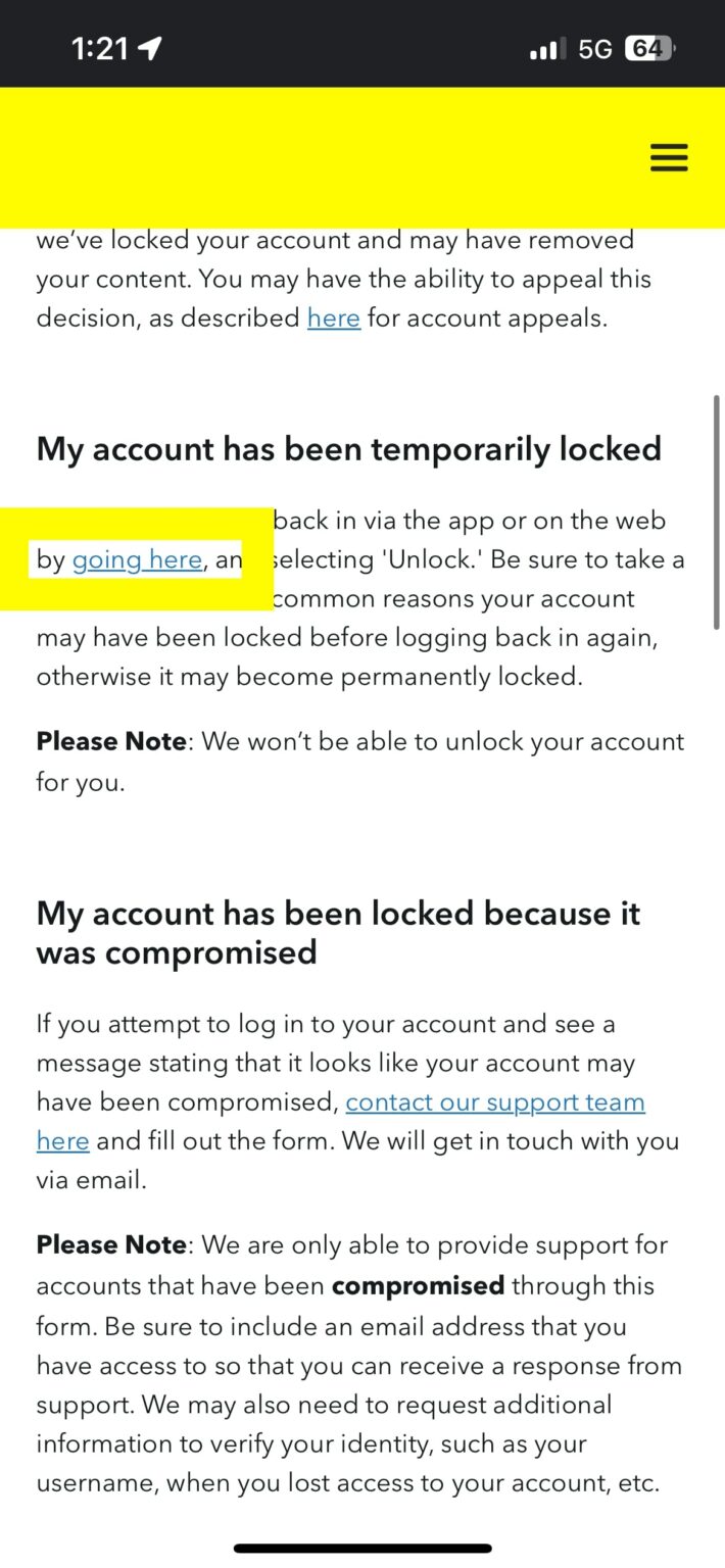 How To Unlock Temporarily Locked Snapchat Account? Quick Way
