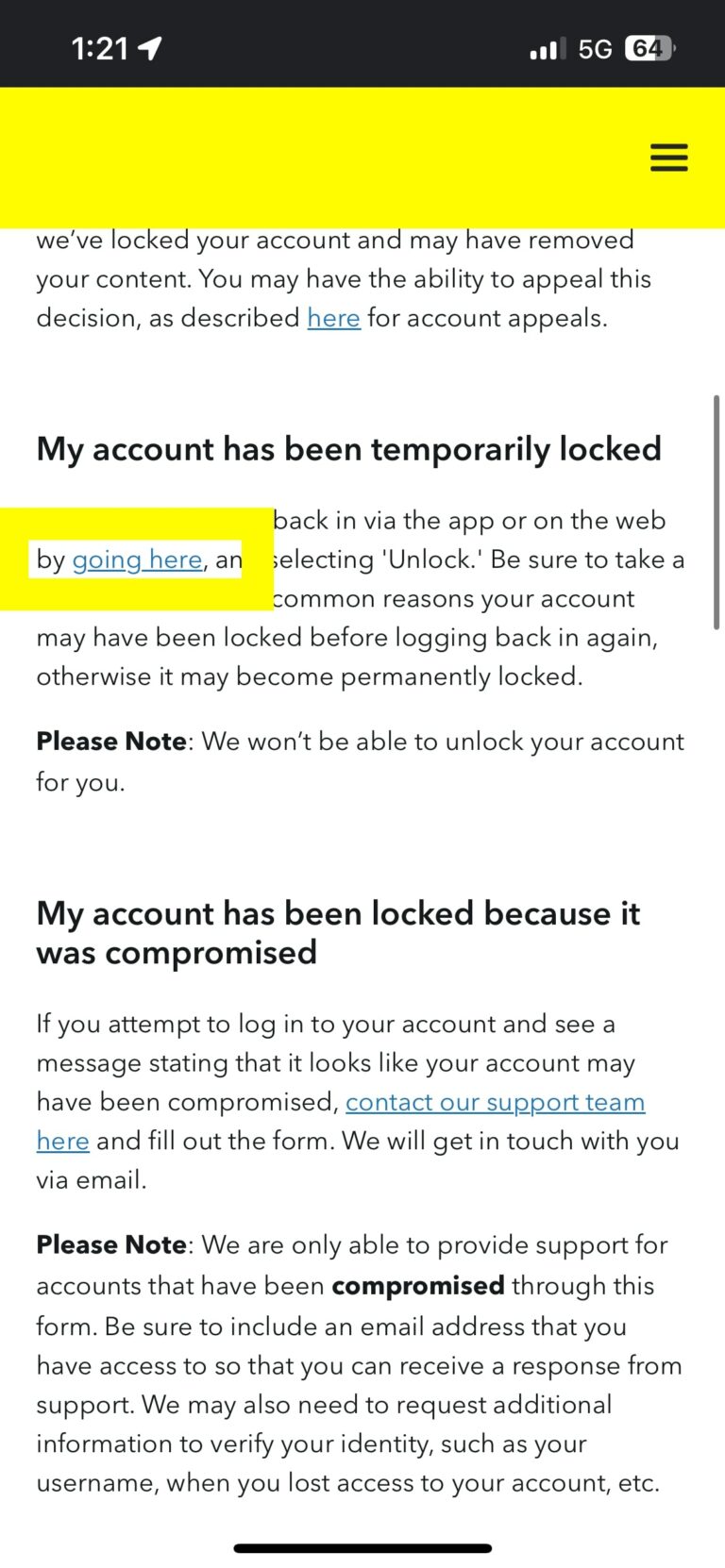 How To Unlock Temporarily Locked Snapchat Account? Quick Way
