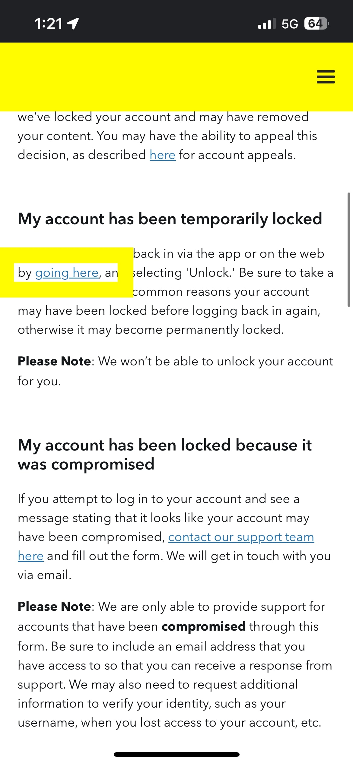 How To Unlock Temporarily Locked Snapchat Account? Quick Way